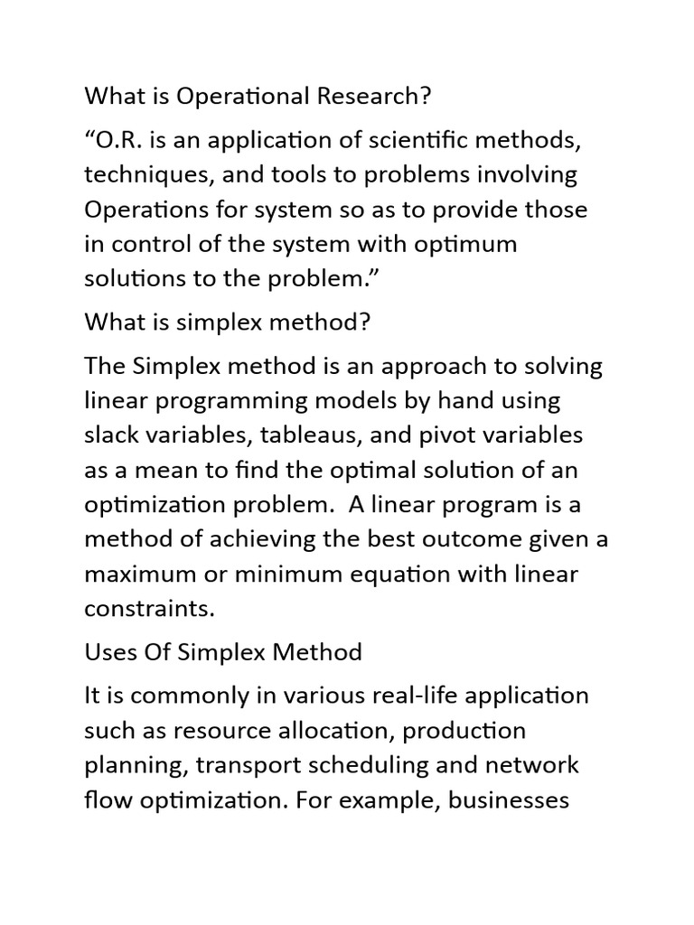 What Is Operational Research | PDF