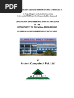 Distillation Column CAD Design | PDF | Distillation | Separation Processes