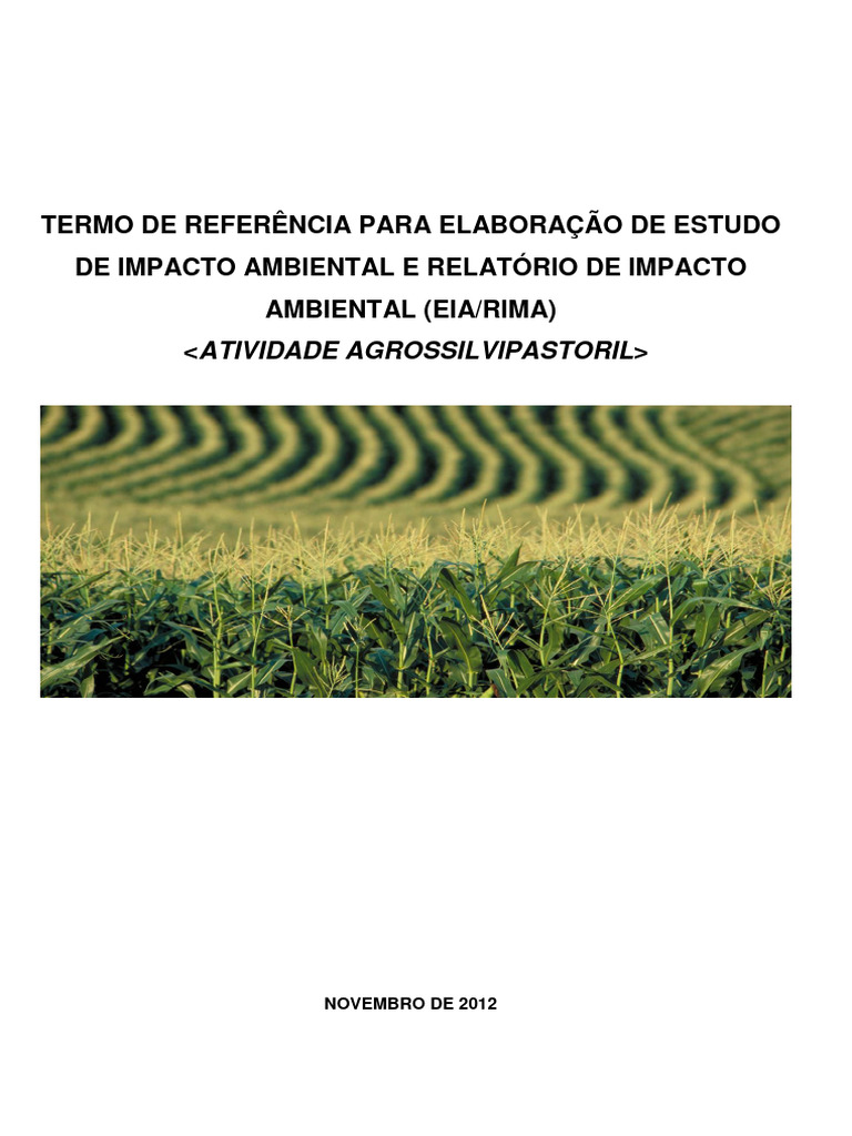 TR Eia Rima Agrossilvipastoril Revisado | PDF | Declaração de Impacto ...