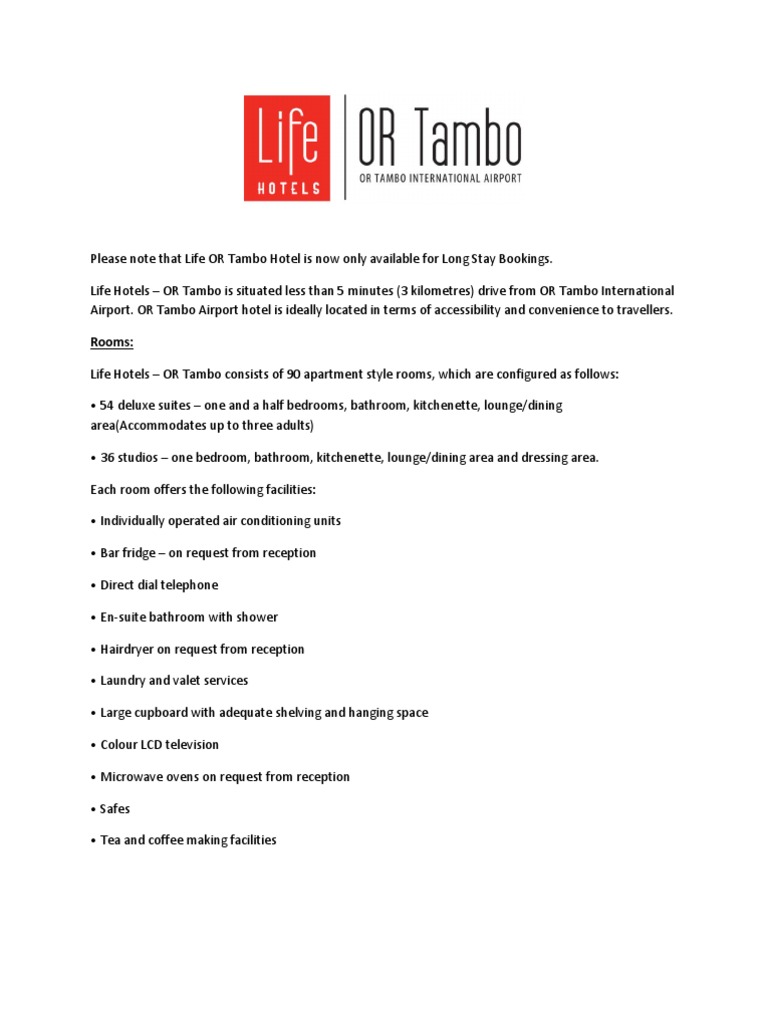 Life Hotel or Tambo | PDF | Airport Lounge | Airport