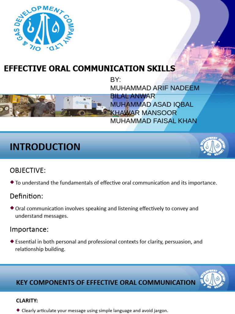 Effective Oral Communication Simple Group 3 | PDF | Communication | Psychological Concepts