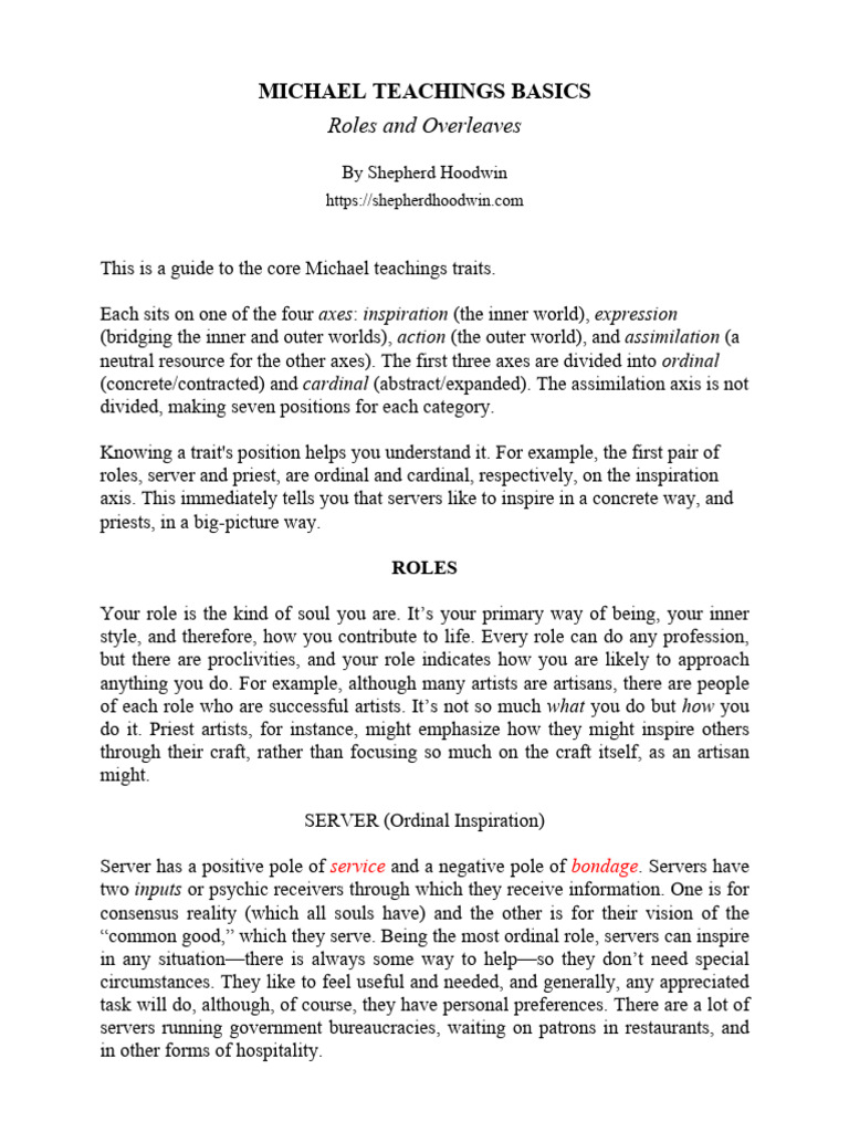 SH - Michael-Teachings-Basics | PDF | Feeling | Humility