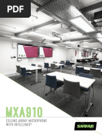 Shure MXA920 Spec Sheet - EN | PDF | Microphone | Electrical Engineering