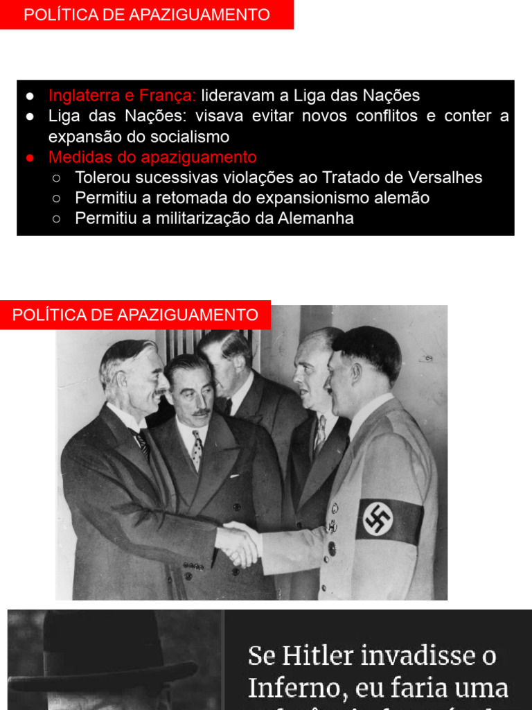 Política de Apaziguamento e Conflitos Mundiais | PDF | Alemanha nazista ...