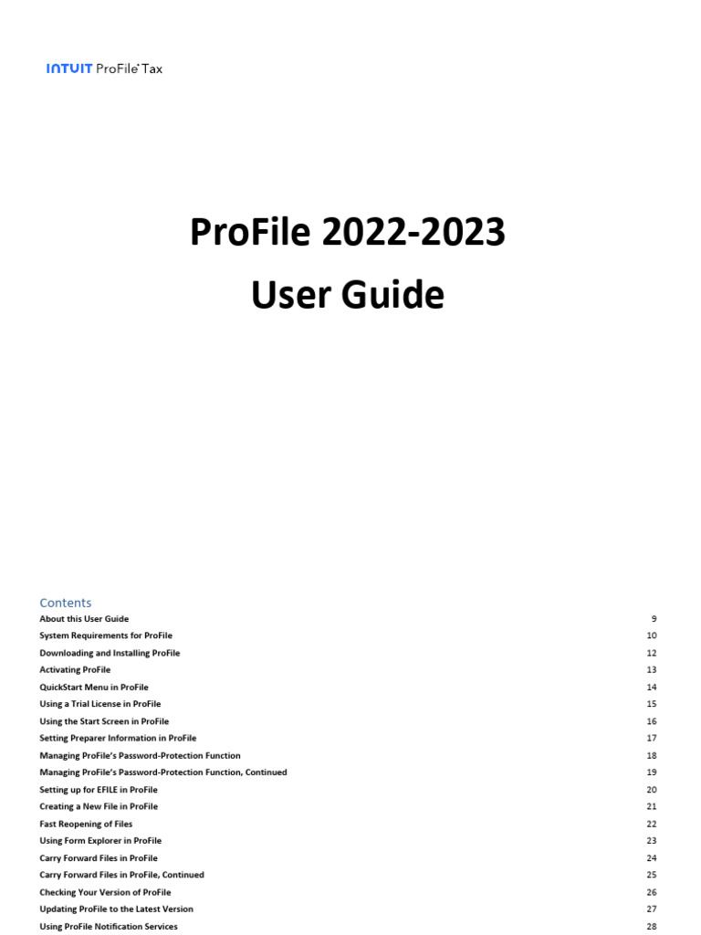Profile User Guide 2022 23 August | PDF | Installation (Computer Programs) | Computer File