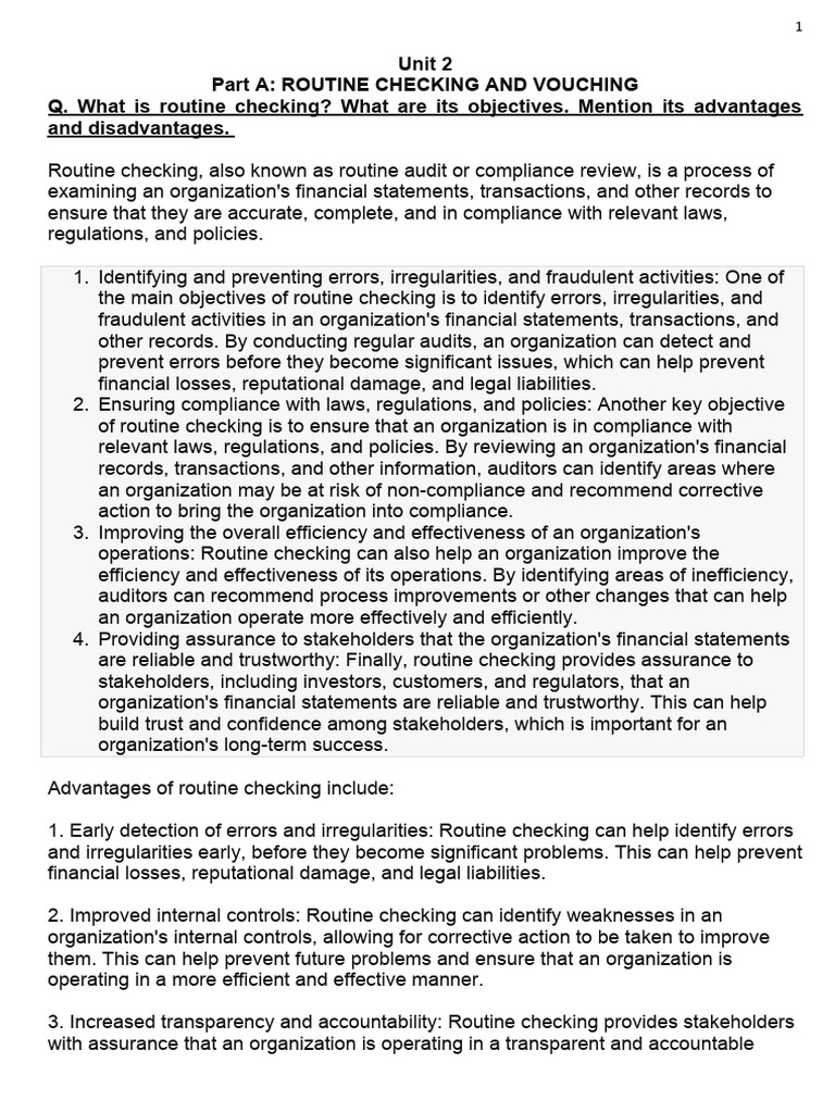 Auditing Unit 2 | PDF | Audit | Financial Audit