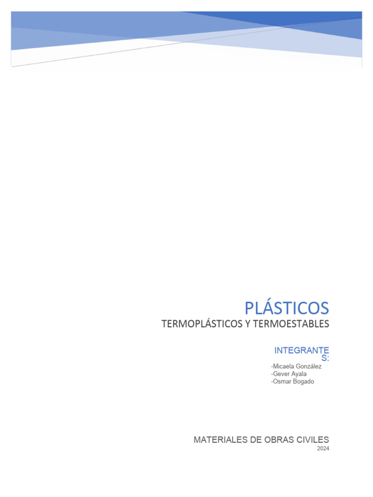 Exposicion Plasticos TP | PDF | Epoxy | El plastico