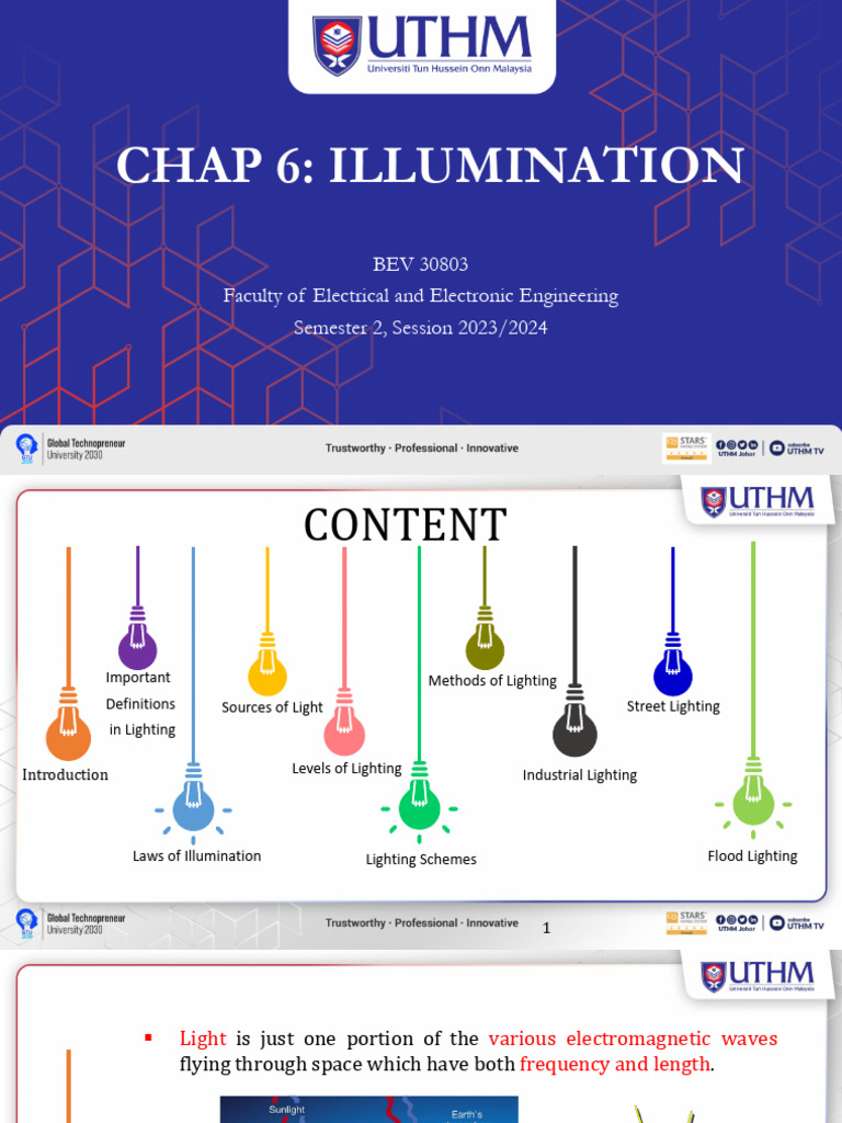 Lecture2024chapter6 Illumination | PDF | Lighting | Electromagnetic Spectrum
