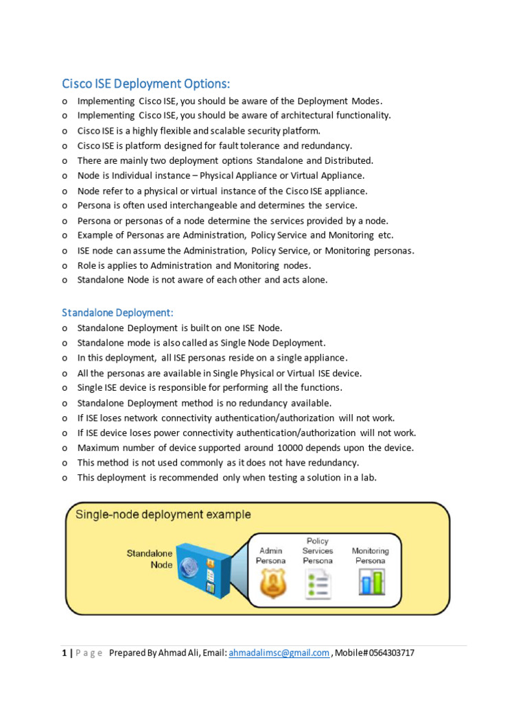 2-Cisco ISE Deployment Options | PDF | Node (Networking) | Scalability