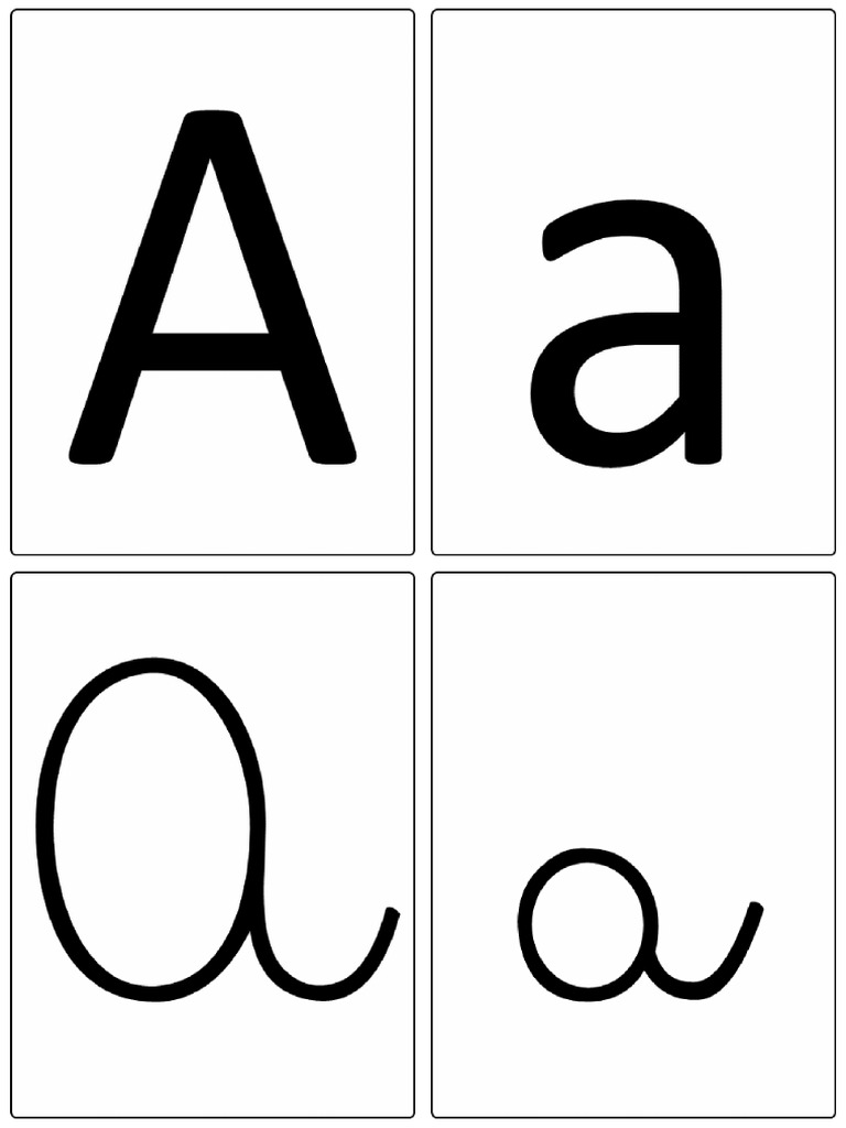 Tarjetas Letras Imprenta y Manuscrita. Apoyo Visual. Maestra Naki | PDF