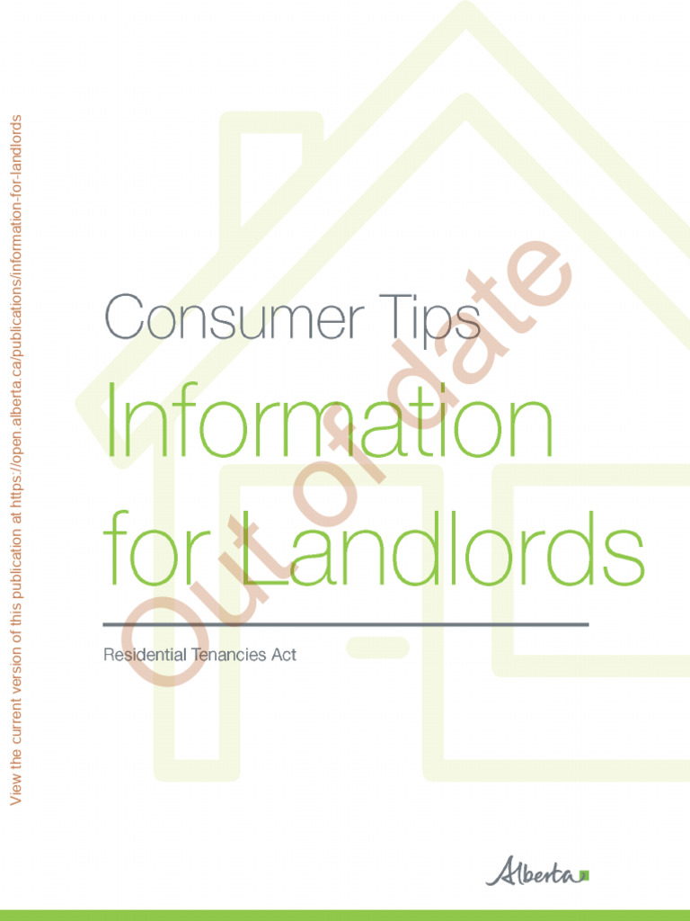 Alberta Landlord Information Guide | PDF | Leasehold Estate | Landlord