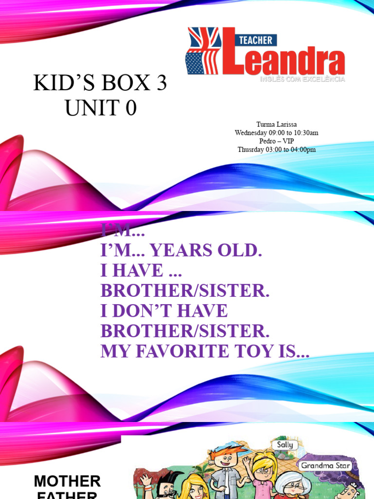 Kid's Box 3 Unit 0 Activities Guide | PDF