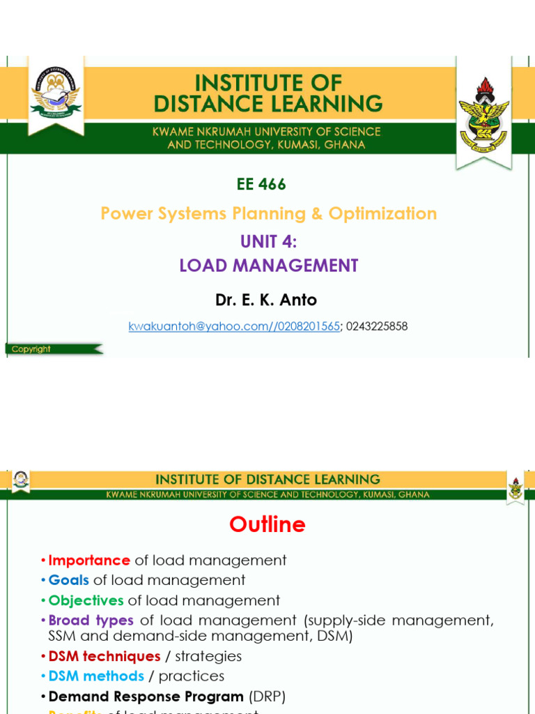24-IDL-EE 466-UNIT 4-Load Management PDF | PDF | Efficient Energy Use | Energy Conservation