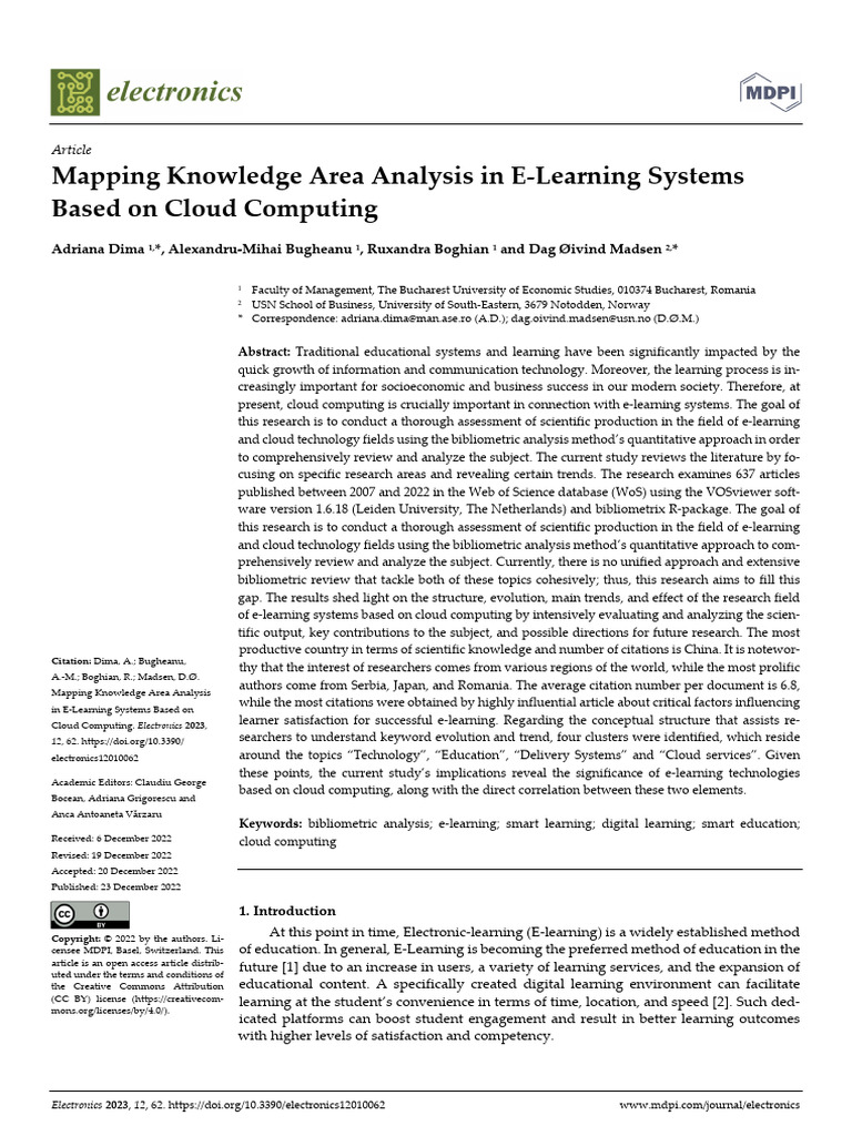 Mapping Knowledge Area Analysis in E-Learning Syst | PDF | Educational ...
