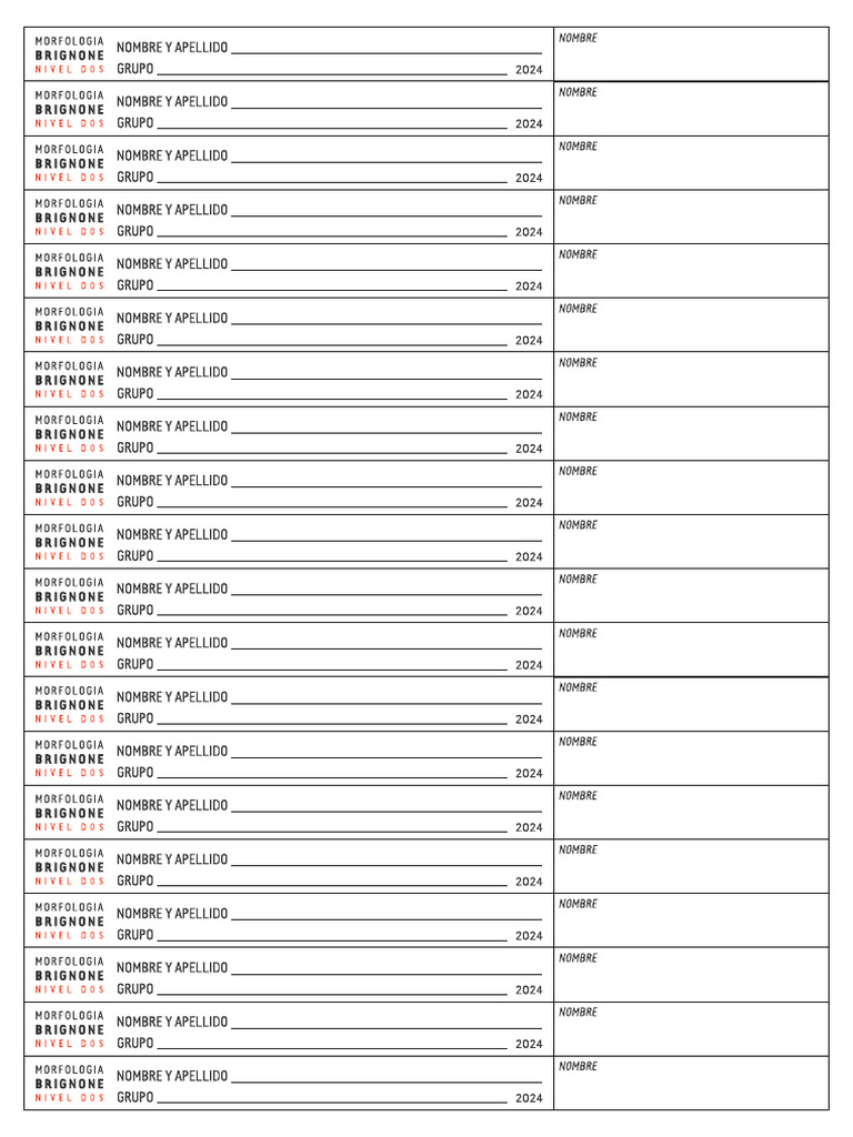 Rótulos - Morfologia 2 Brignone 2024 | PDF