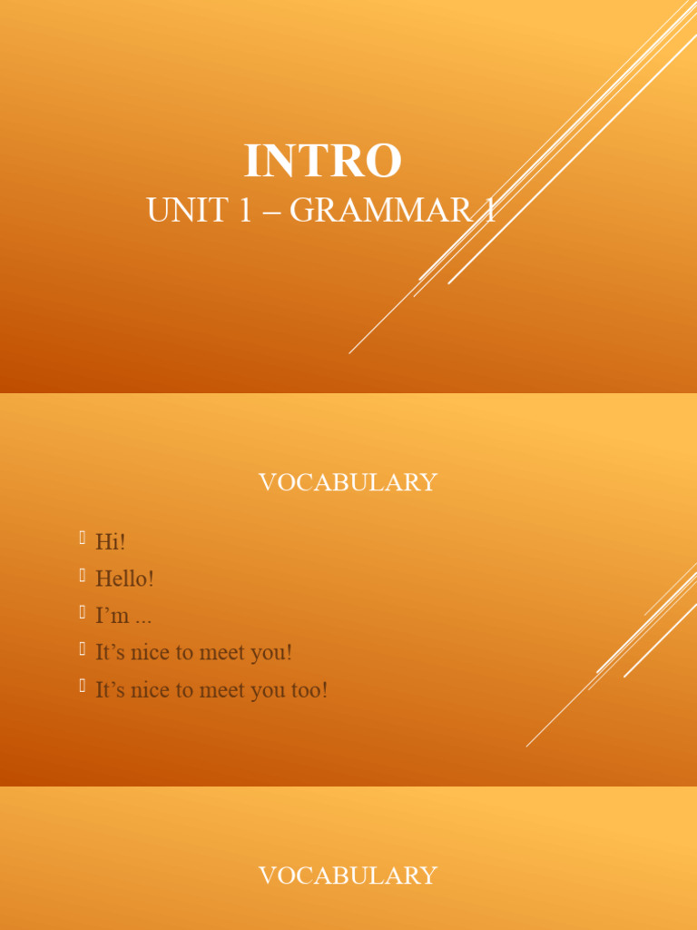 Intro Unit 1 Grammar 1 Pdf Language Arts And Discipline