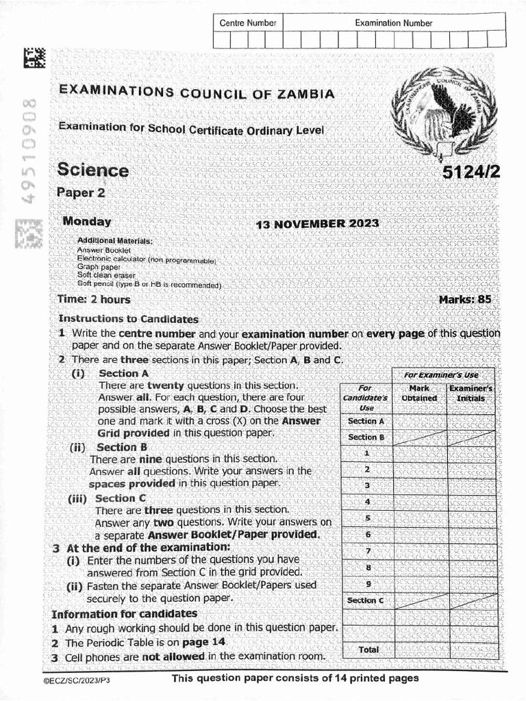 Pdfsscience P2 2023 G12 | PDF | Chemical Bond | Alkene