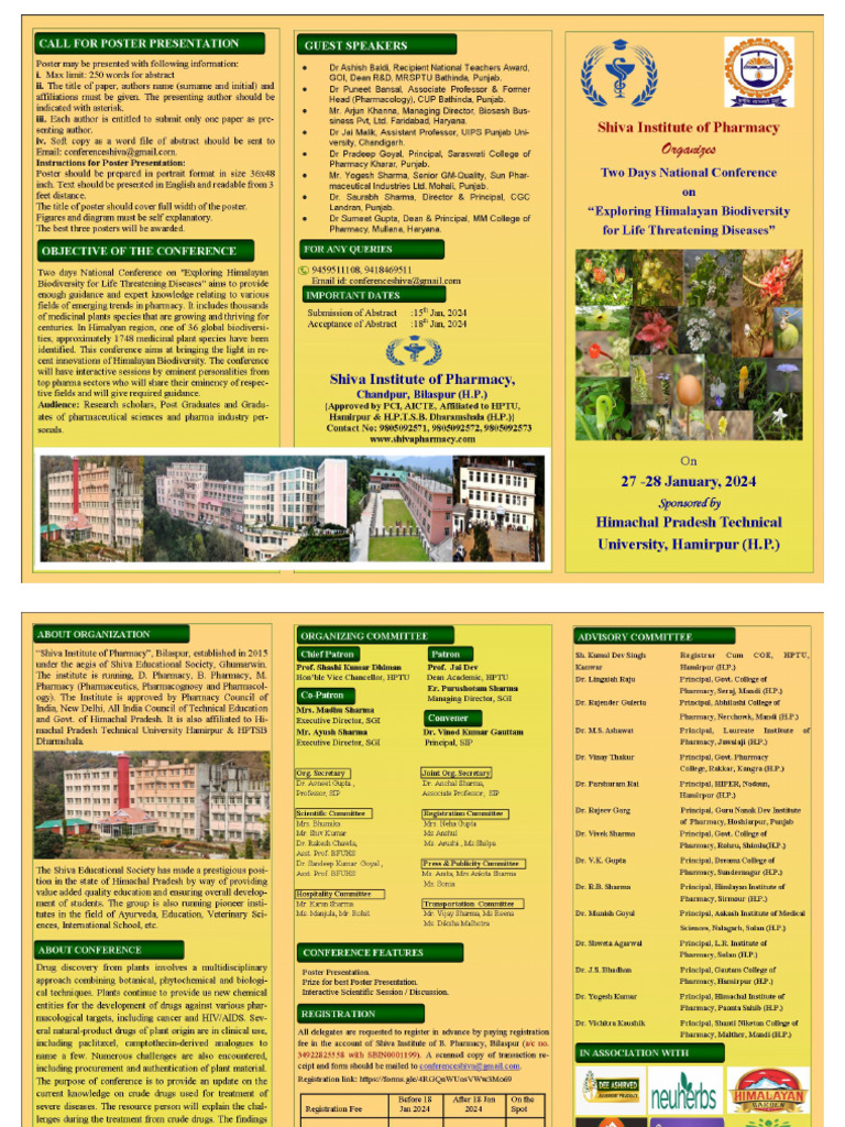 HPTU Sponsored Two Days National Conference-1 | PDF