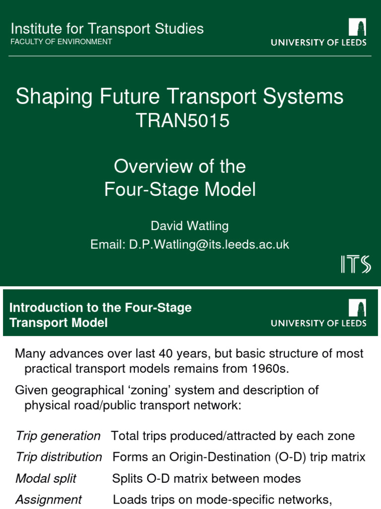 Overview of the Four-Stage Transport Model | PDF | Transport