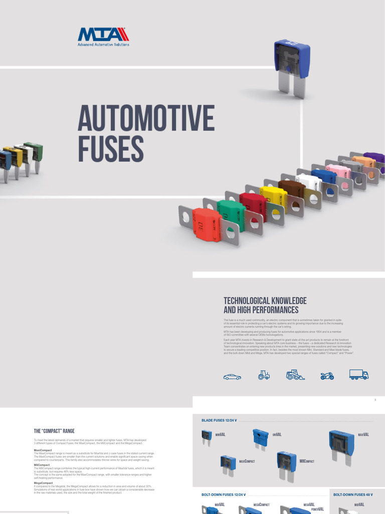 MTA Automotive Fuses v1.3 | PDF | Fuse (Electrical) | Trademark