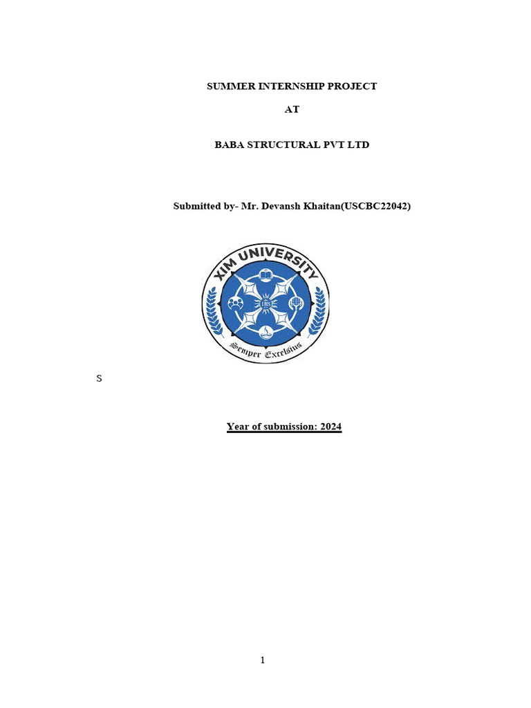 Summer Report Devansh | PDF | Inventory | Audit