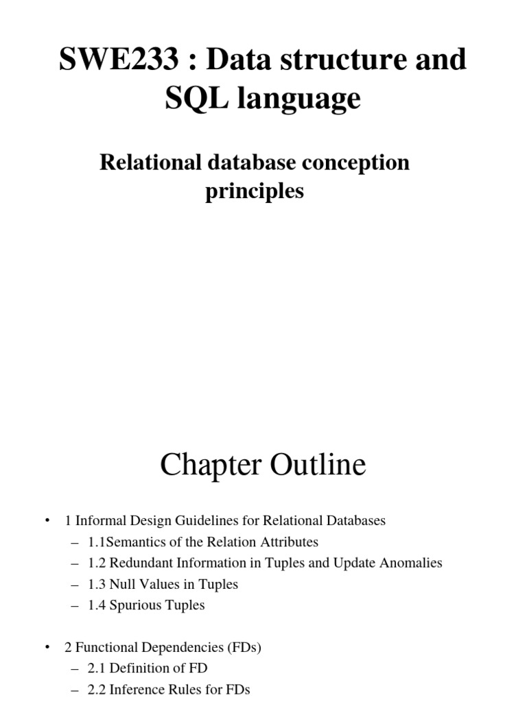 Swe233 Lecto1 | PDF | Relational Model | Software Design