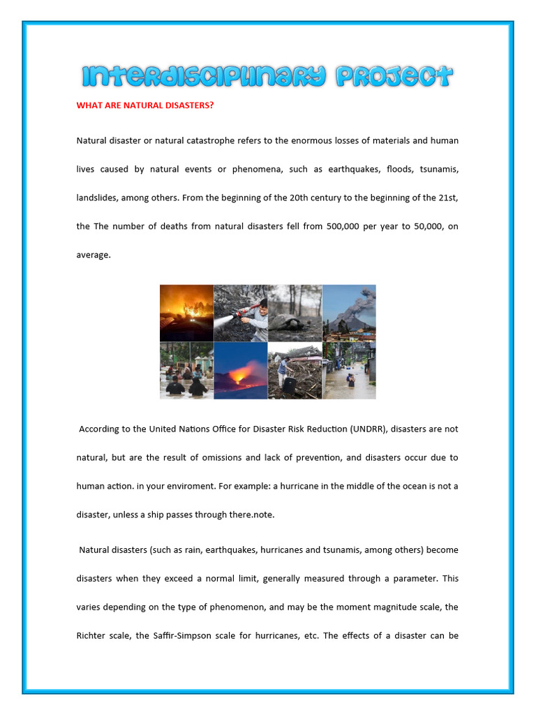 Understanding Natural Disasters | PDF | Tsunami | Earthquakes