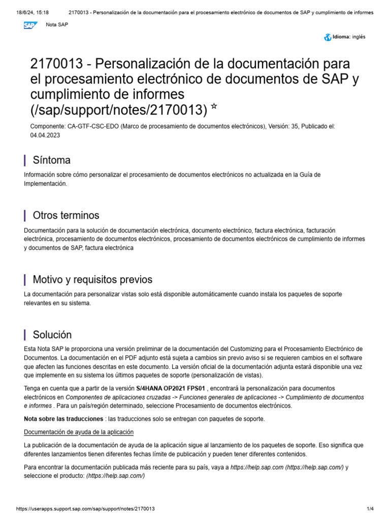 Customizing Documentation For Electronic Document Processing of SAP ...