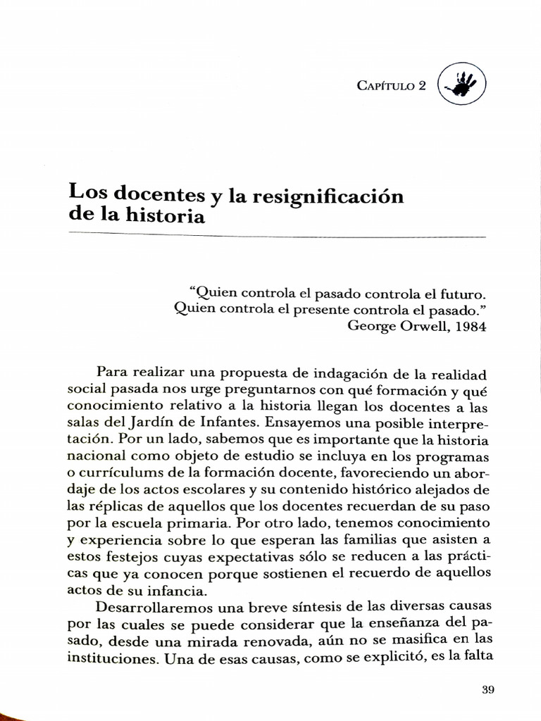 Docentes y la Historia en el Jardín | PDF | Enseñando | Educación de la ...