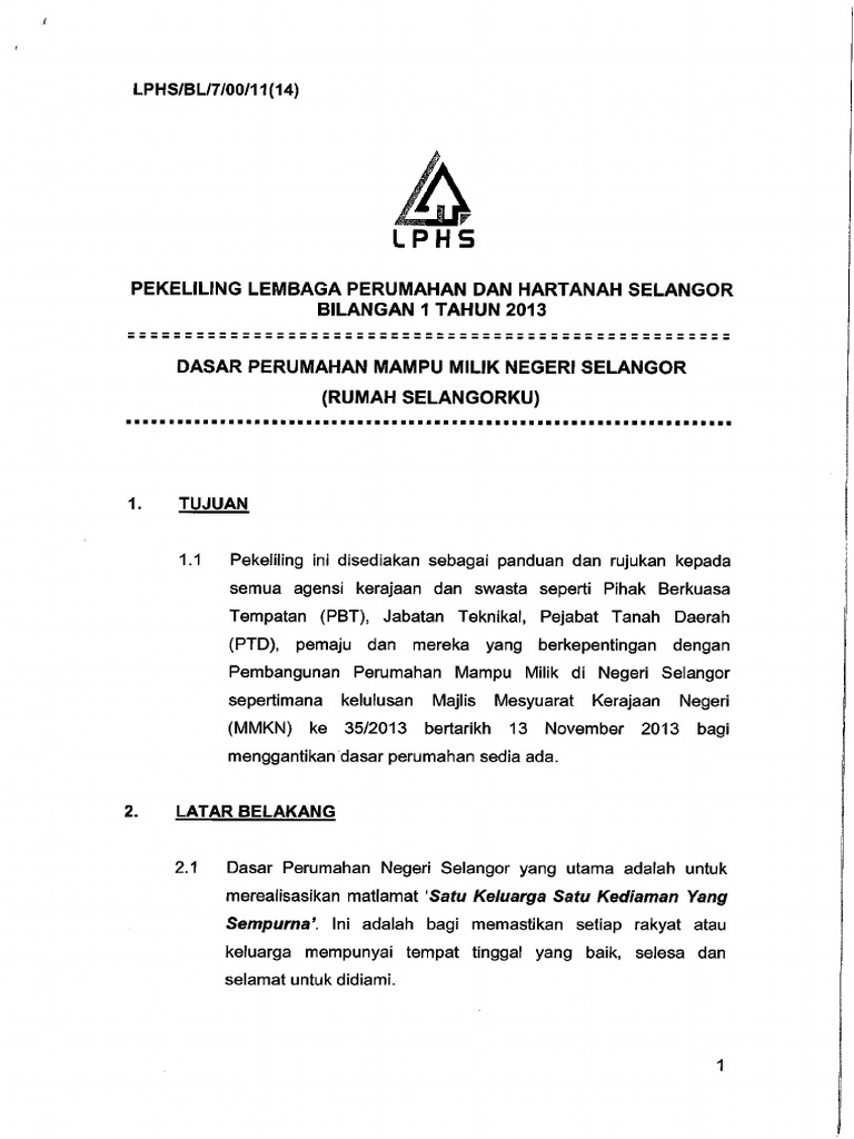 Pekeliling-Rumah Mampu Milik | PDF