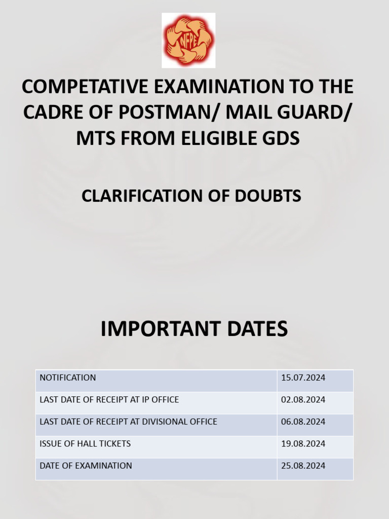 MTS Exam Doubts and Clarifications-1 | PDF | Multiple Choice ...