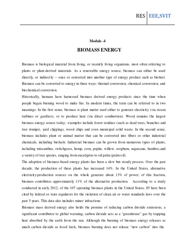 RESmod 4 | PDF | Biofuel | Tide