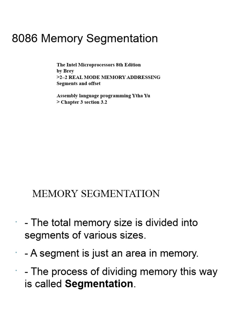 8086 Memory Segmentation Explained | PDF | Pointer (Computer Programming) | Computer Memory