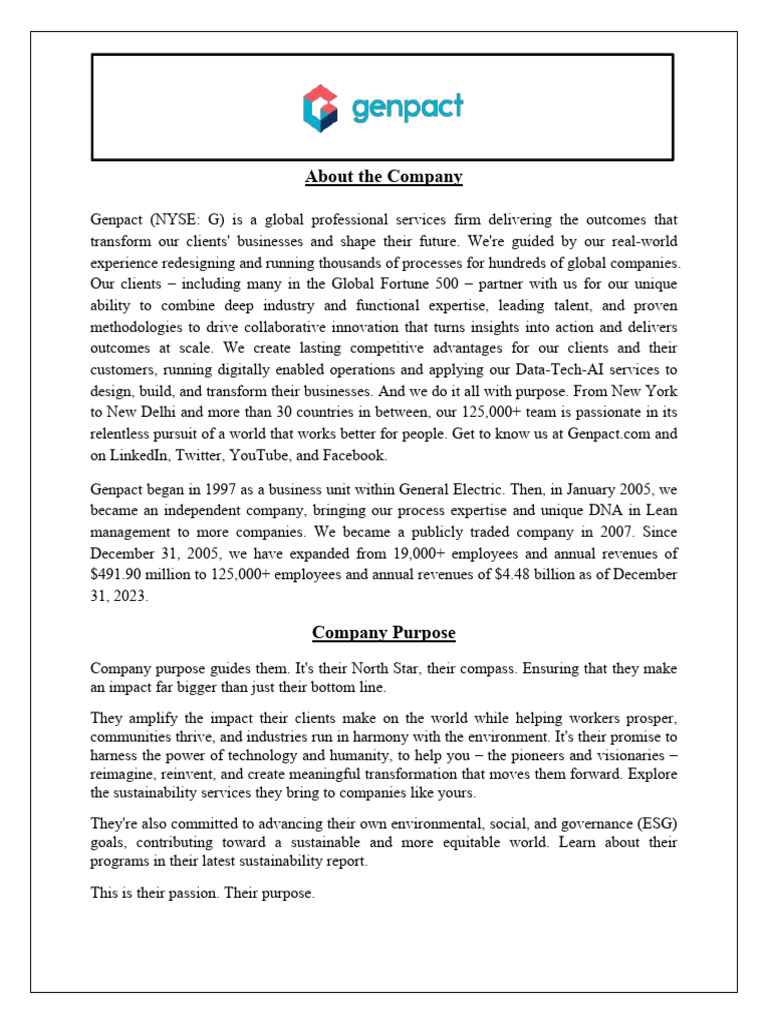 GENPACT | PDF | Health Care | Business