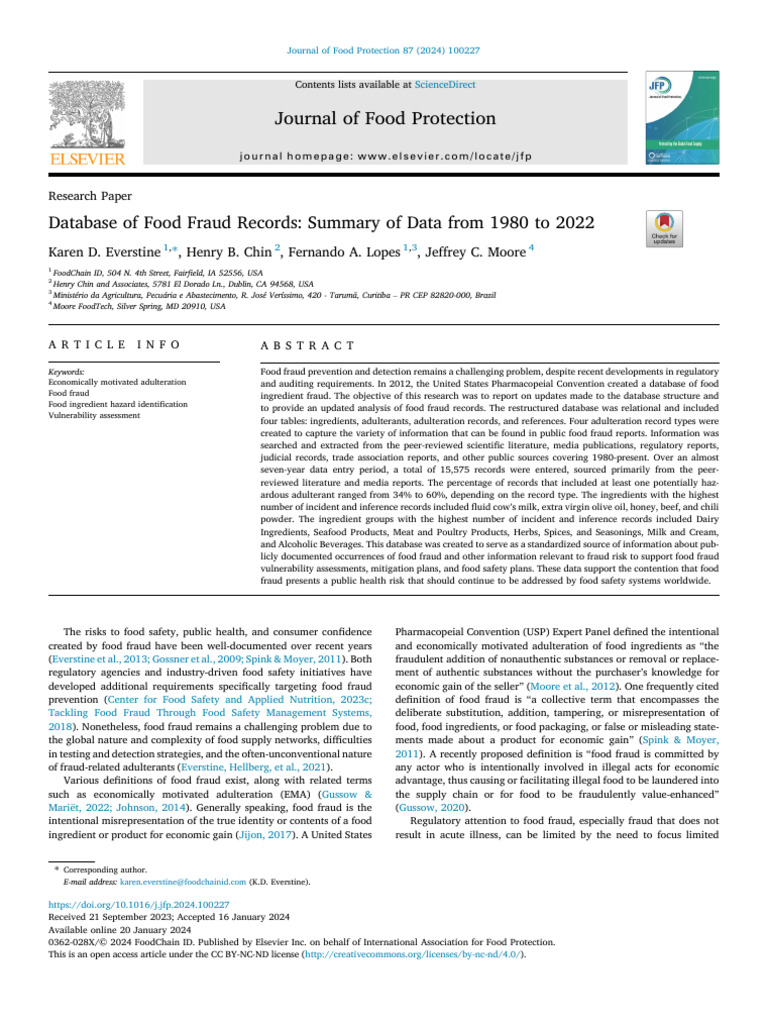 Food Fraud Database: 1980-2022 Summary | PDF | Drink | Legume