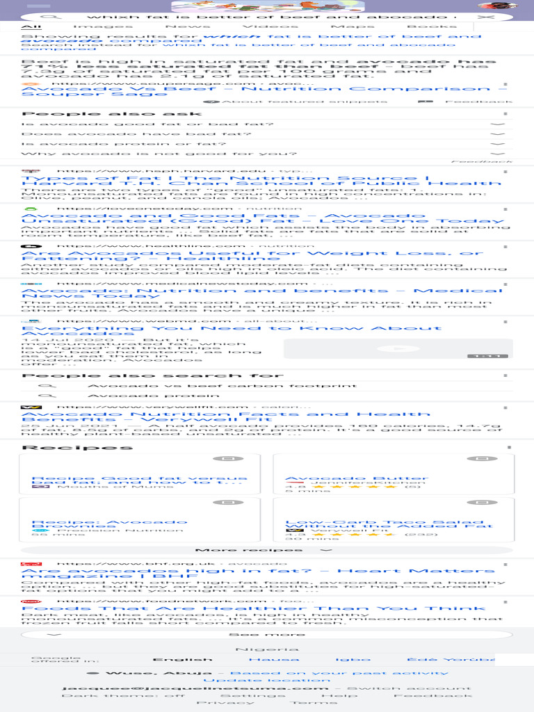 Whixh Fat Is Better of Beef and Abocado Compared | PDF | Fat | Avocado