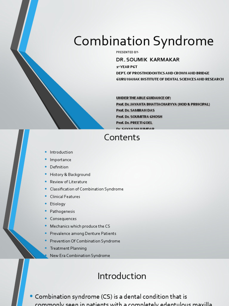 Combination Syndrome | PDF | Dental Implant | Dentures
