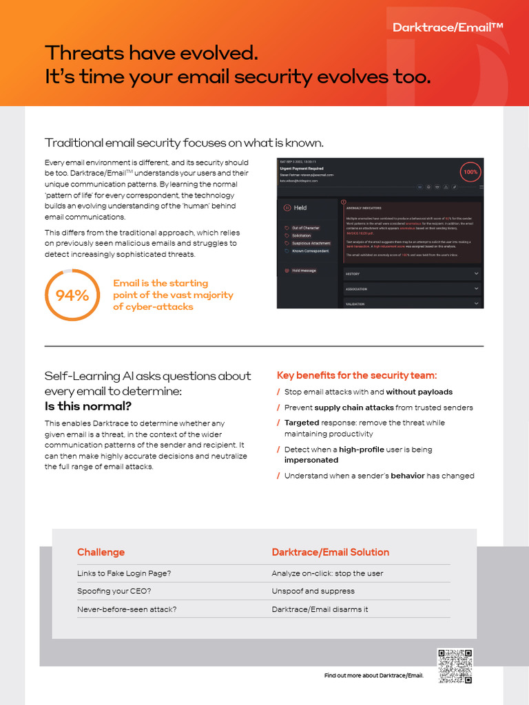 Darktrace Email Solution | PDF | Security | Computer Security