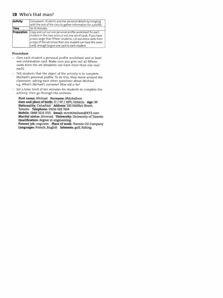 Exchanging Personal Information | PDF