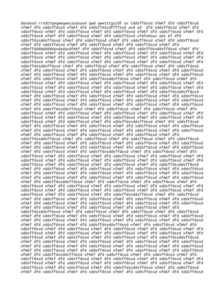 Ddsffdsczxczccasdrersd Ofmkf Ddasdas FD Xczxcs | PDF