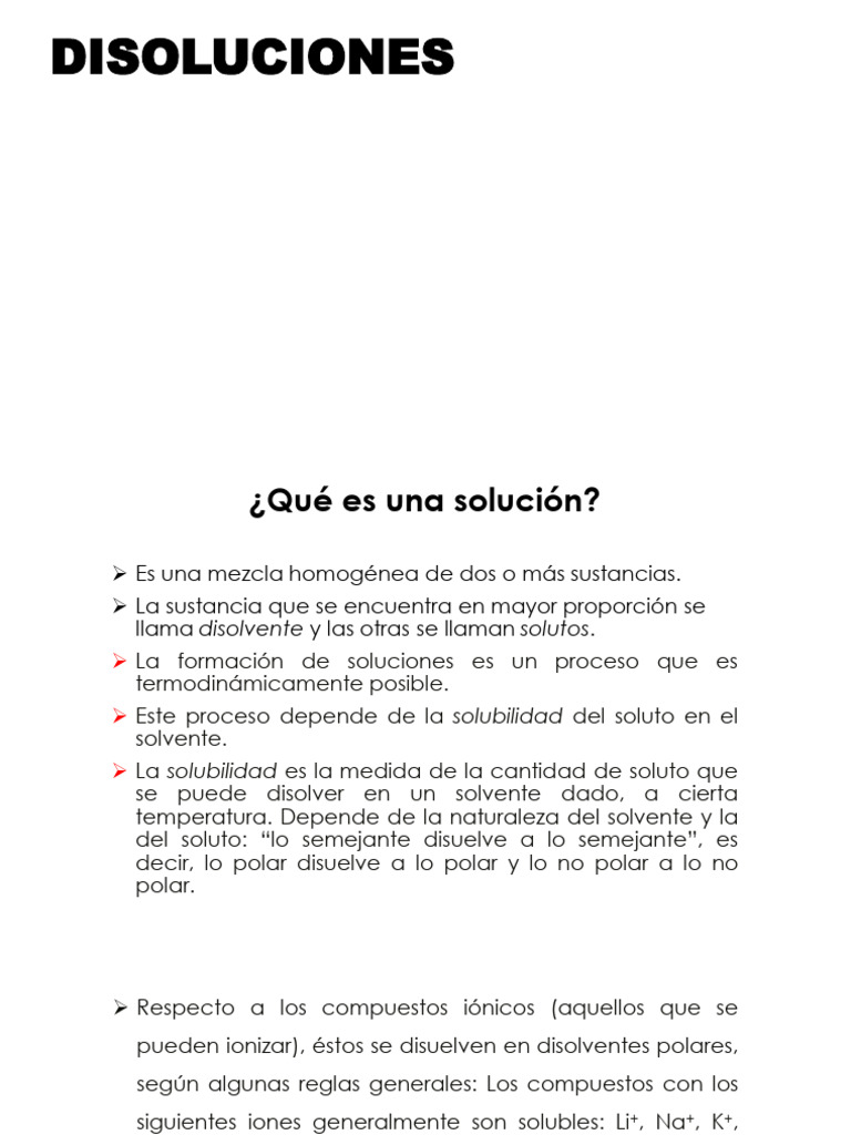 10 Disoluciones Vfinal | PDF | Coloide | Calor latente