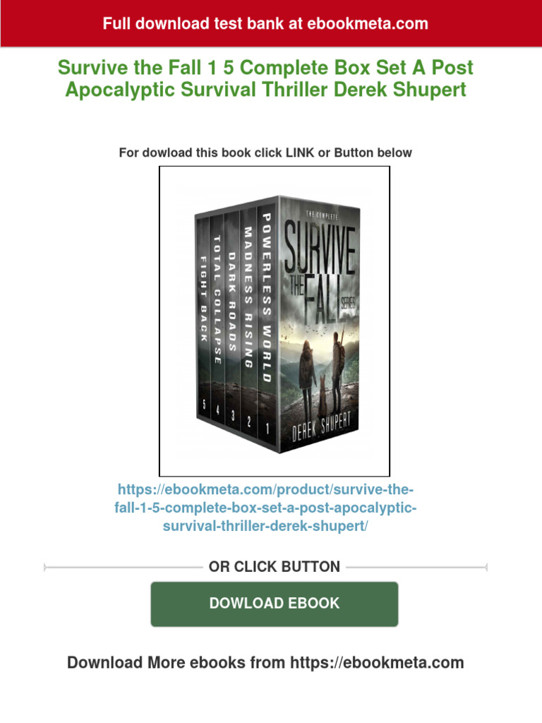 Survive The Fall 1 5 Complete Box Set A Post Apocalyptic Survival Thriller Derek Shupert | PDF ...