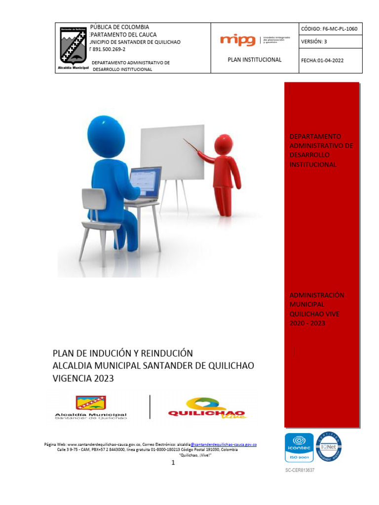 Plan de Inducción y Reinducción 2023 | PDF | Gestión de registros | Planificación