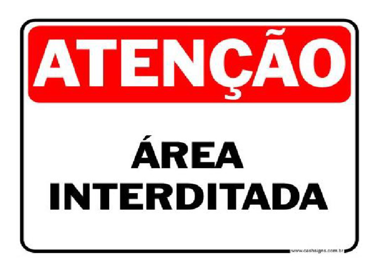 Placa Área Interditada | PDF