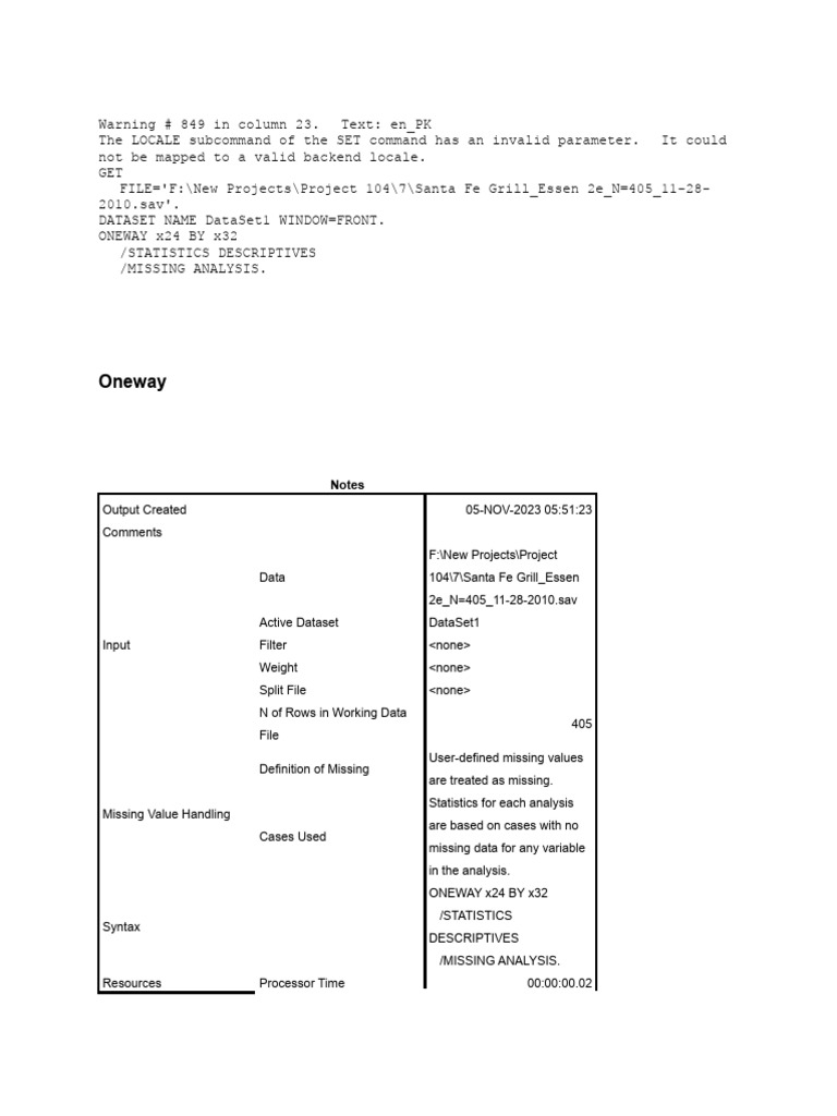 OUTPUT Part 2 | PDF | Errors And Residuals | Statistics