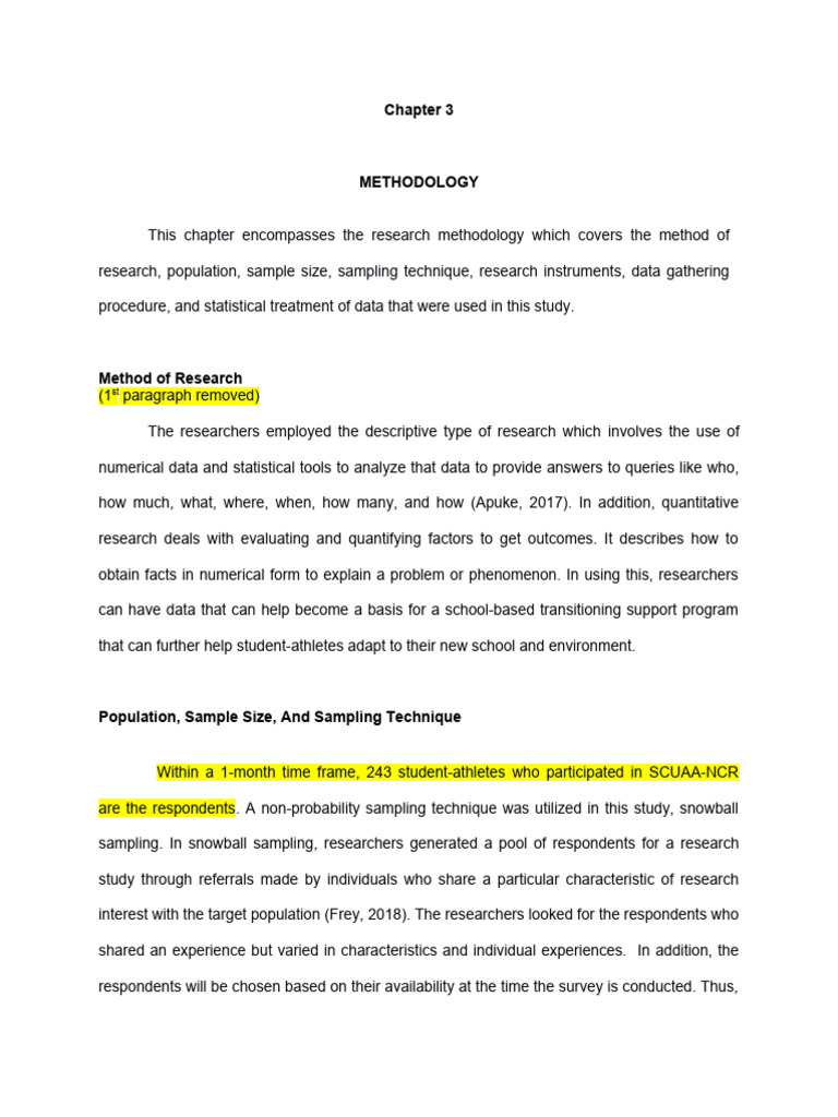 Chapter 3 | PDF | Sampling (Statistics) | Survey Methodology