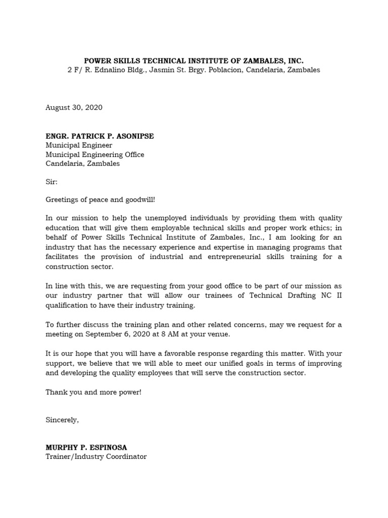 Approach Letter | PDF