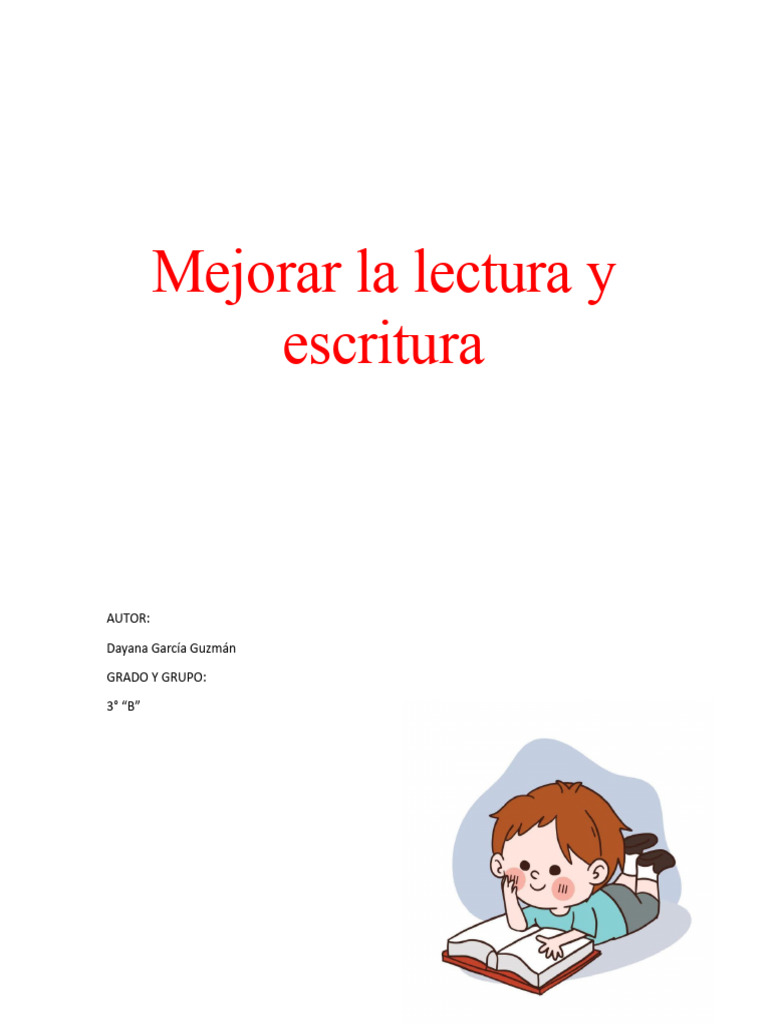 Plan para Mejorar Lectura y Escritura | PDF | Literatura | Escritura