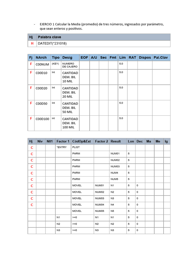 EJERCIO 1 Calcular La Media | PDF