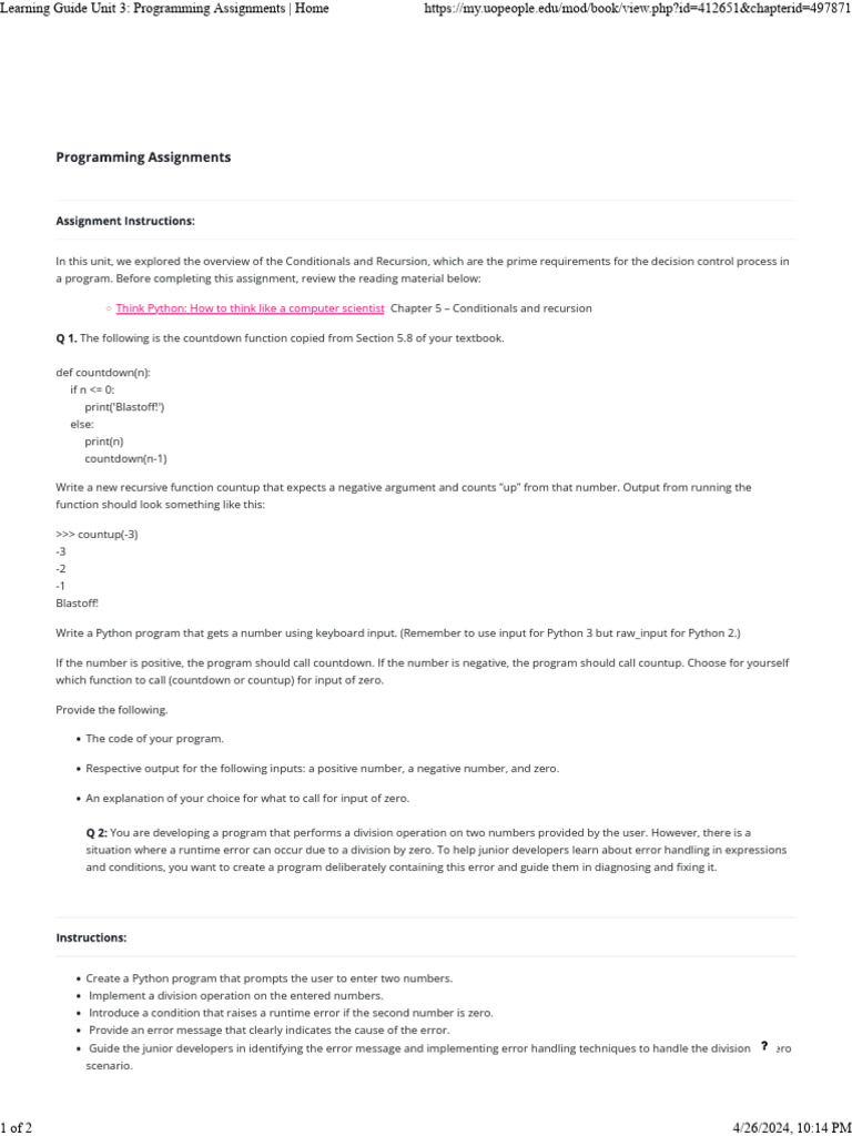 Conditionals and Recursion in Python | PDF | Python (Programming Language) | Computer Programming